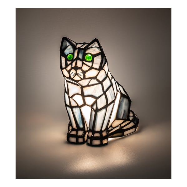 Meyda Tiffany 7H Cat Tiffany Glass Accent Lamp" 11323 | Zoro