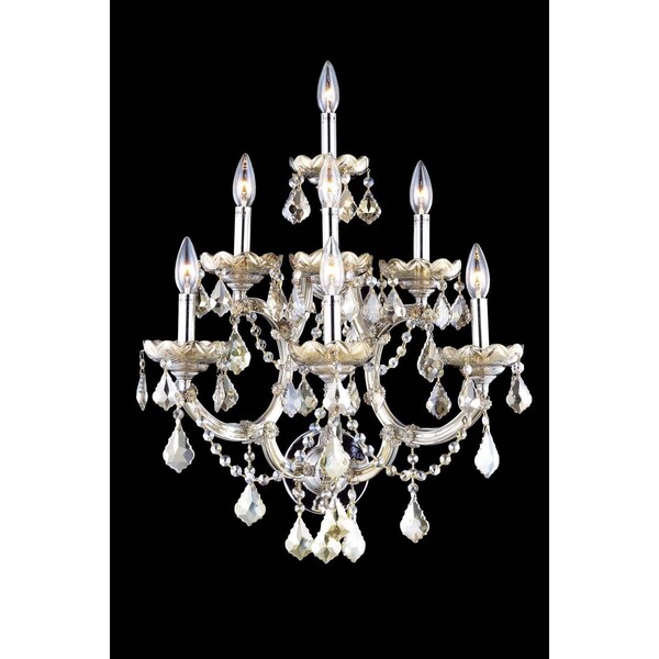 Elegant Lighting Wall Sconce, 318954 2800W7GT-GT/RC | Zoro
