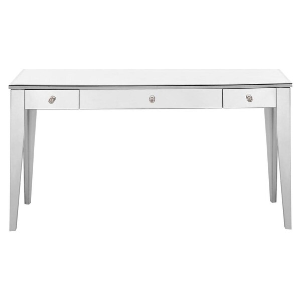 Elegant Decor 3 Drawer Rectangle Desk 54 In. X 16 In. X 30 In. In ...