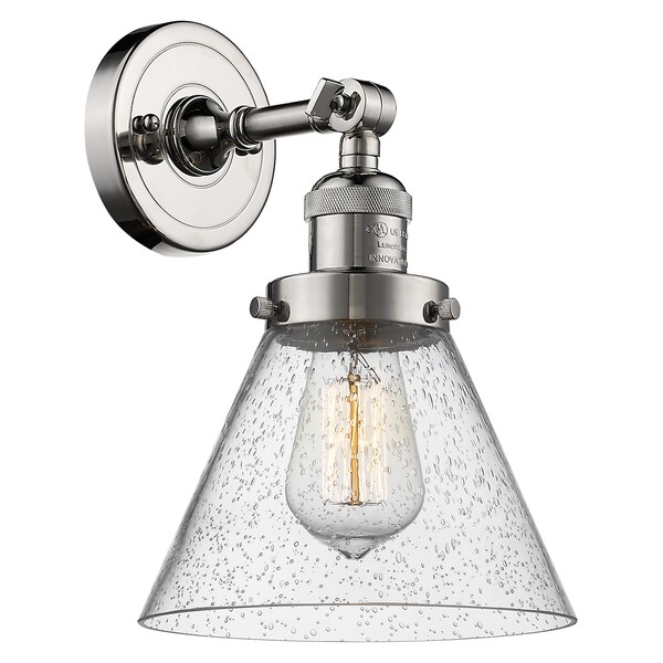 Innovations Lighting 1 Light Adjustable Large Cone 8In. Polished Nickel ...