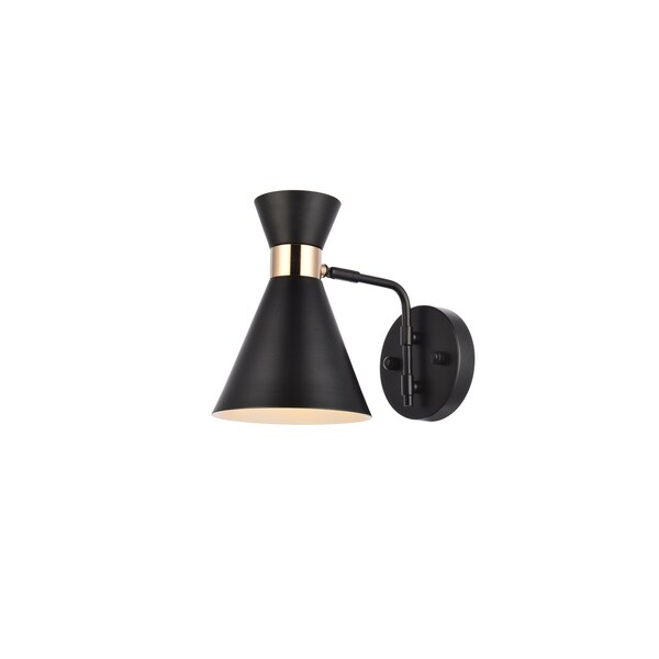 Living District Halycon 6 Inch Black Wall Sconce LD2353BK | Zoro