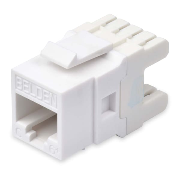Belden 1-PORT MOD JACK 8W8P UTP, T568A/B CAT6 IP5 KEYCONNECT, WHITE ...