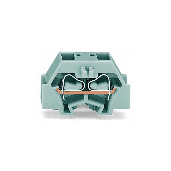 Wago 4 COND TERM BLOCK, W/ FIXING FLANGE 16-28AWG, LIGHT GREY 260-333 ...