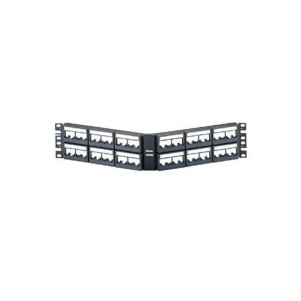 Panduit 48-PORT ANGLED PANEL UNLOADED, SNAP-IN 4-PORT FACEPLATE ...