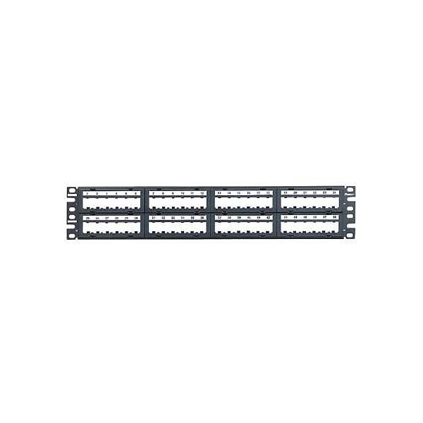 Panduit 48-PORT BLANK PANEL W/4 SNAP-, IN 6-POS FACEPLATES ACCEPTS 48 ...