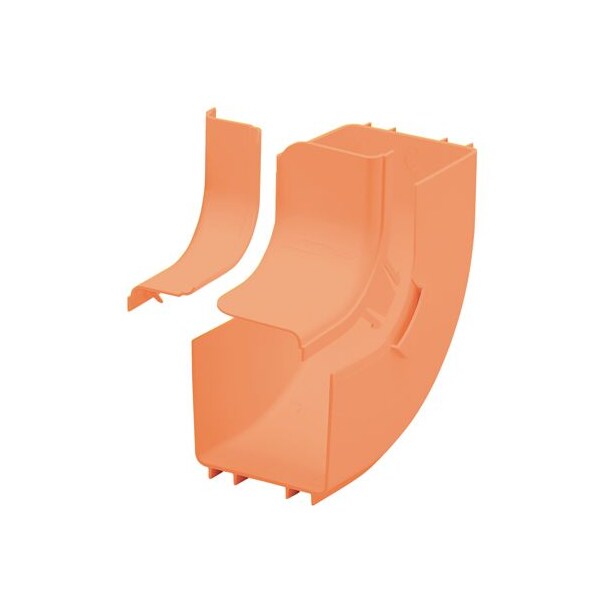 Panduit FIBERRUNNER FITTING, 4X4 INSIDE VERT 90 DEG ANGLE, ABS ORANGE ...