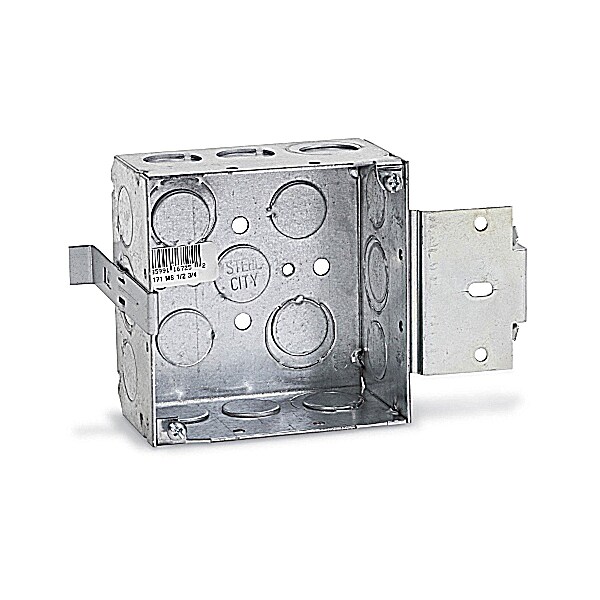 Abb Outlet Electrical Box, 42 cu. in., Square, Steel 72171MS341 | Zoro