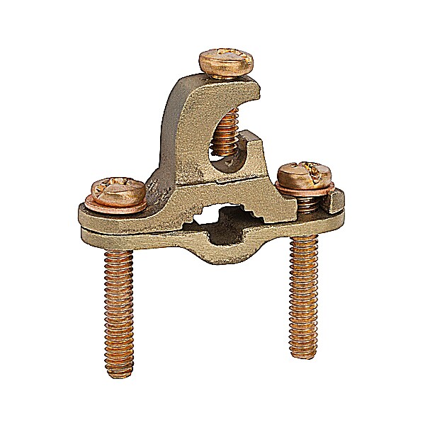 Abb DIRECT BURIAL GROUND, CLAMP FOR WIRE RANGE 10-2, PIPE, SIZE 1/2 ...