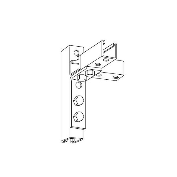 Abb Installation Products Connector Five-Hole Angle, Steel, Size 4.5" L ...