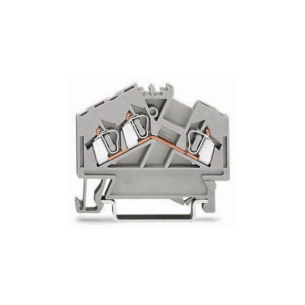 Wago TERMINAL BLOCK SPRING MULTI, 5MM 600V/20A/28-12AWG, 1CON-2CON GREY ...
