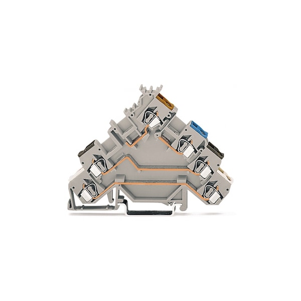 Wago SENSOR TERMINAL BLOCK, FOR 4-CONDUCTOR SENSORS, GRAY 280-580 | Zoro