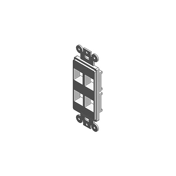 Abb DECORA ADAPTER, 4-PORT, KEYSTONE, OPODEC4-WH | Zoro