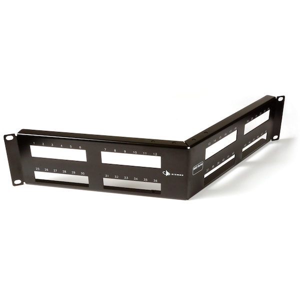 Siemon 48-PORT PANEL UNLOADED, HIGH-DENSITY ANGLED, MAX SERIES, 2 RMU ...