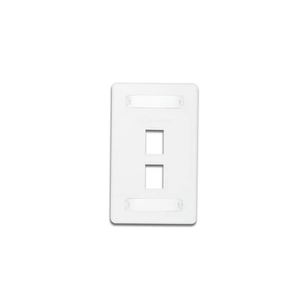 Siemon 2-PORT FLUSH MOUNT UNLOADED, 1 GANG 10G MAX SERIES, WHITE 10GMX ...