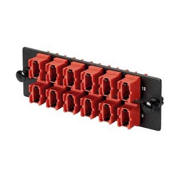 Panduit OPTICOM 100G MPO FIBER, ADAPTER PANEL, 6-PORT HORIZ., ORIENT ...