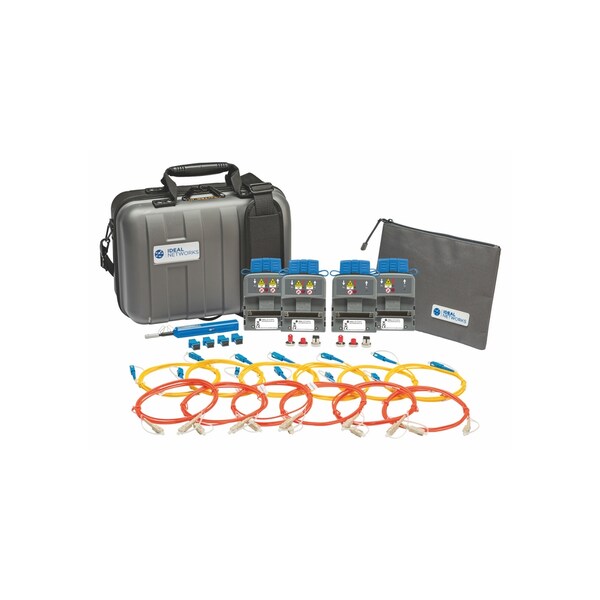 Ideal Networks DUAL MM/SM TESTING KIT W/ LED, MM ADAPTERS AND LASER SM ...
