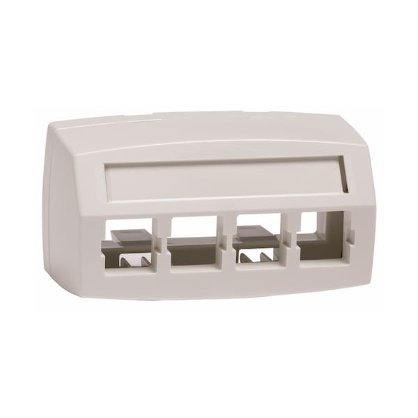 Commscope 4-PORT MODULAR FURNITURE, FACEPLATE 0.08 SNAP, WHITE ...
