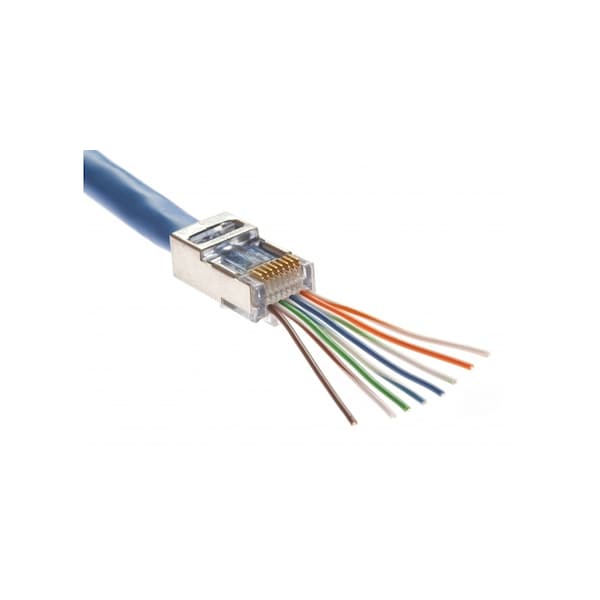 PLATINUM TOOLS INC EZ-RJ45 SHIELDED CONNECTOR,CAT5E/6 WITH INTERNAL ...
