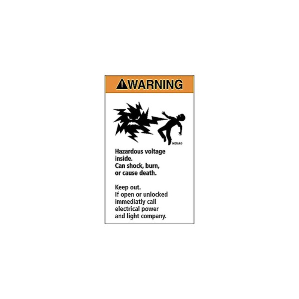 Abb WARNING, HAZARDOUS VOLTAGE, INSIDE, 862659 | Zoro