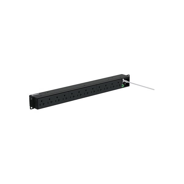 Panduit BASIC PDU, 20AMP, (12)5-20R, NEMA L5-20P-3M, BLACK P12B30M | Zoro