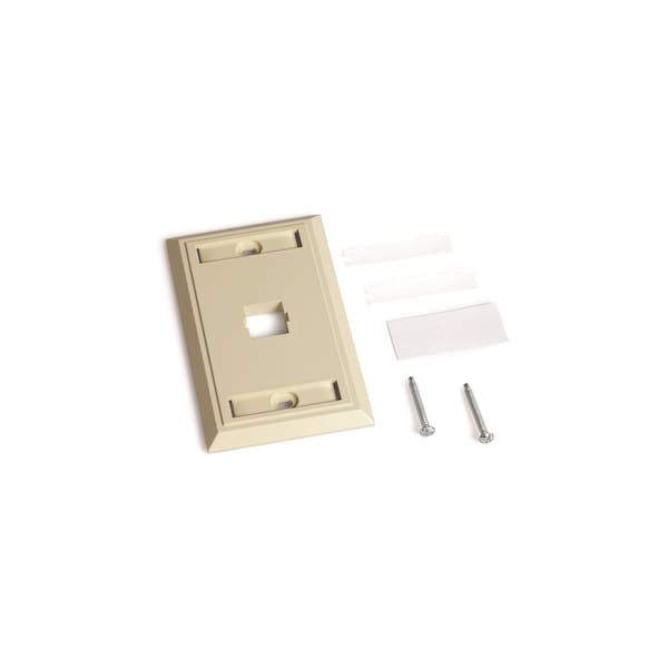 Commscope 1-PORT FLUSH MT UNLOADED, SGL GANG M-SERIES, 108258419 IVORY ...