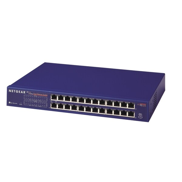 Netgear 24-PORT GIGABIT,ETHERNET SWITCH - 12VAC,JGS524 (JGS524) | Zoro