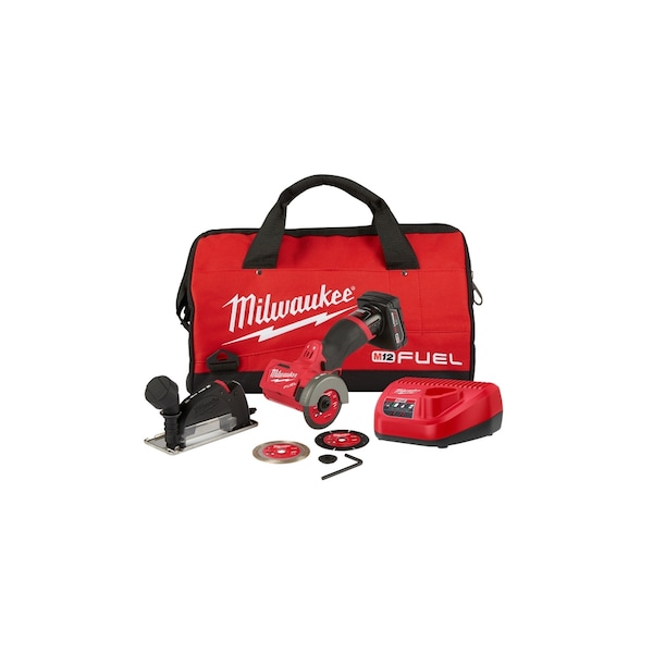 Milwaukee Tool M12 FUEL 3 IN. COMPACT CUT, OFF TOOL KIT, 1011976 | Zoro