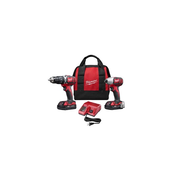 Milwaukee Tool M18 Cordless Lithium-Ion 2-Tool Combo Kit 2697-22CT | Zoro