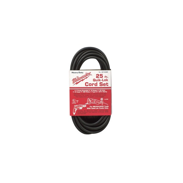 Milwaukee Tool 25 FT. 3-WIRE QUIK-LOK CORD 1011923 | Zoro