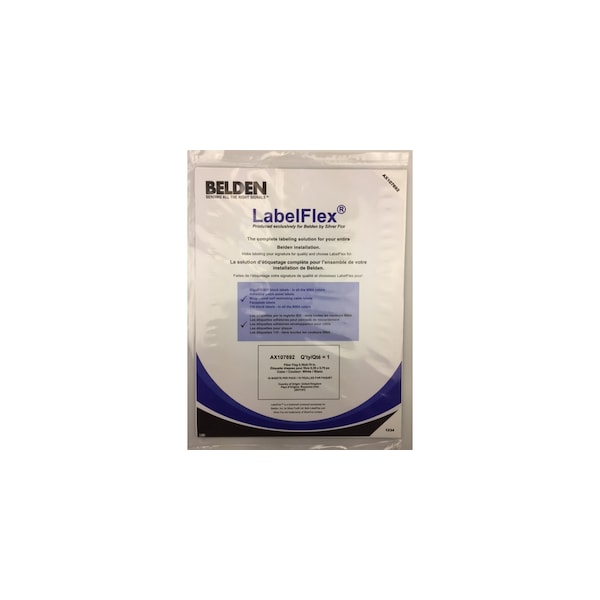 Belden LABELFLEX LABEL PACK FOR, FIBER FLAG 1002448 | Zoro