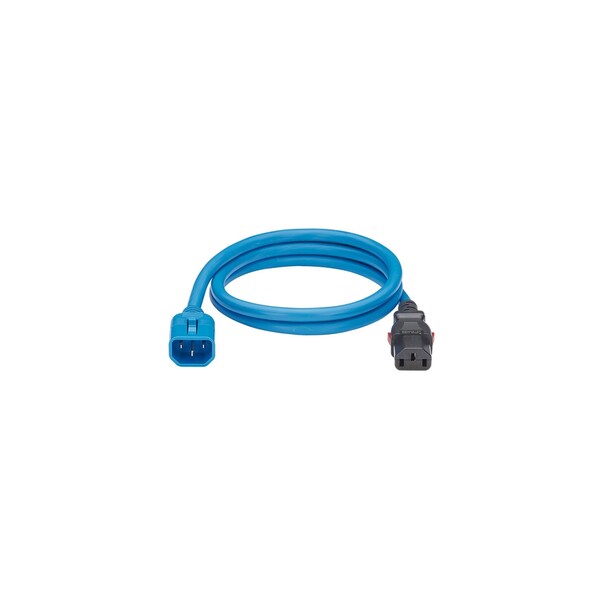 Panduit LOCKING POWER CORD, IEC C14, TO IEC C13, 4 FEET, 10 PK, BLUE ...