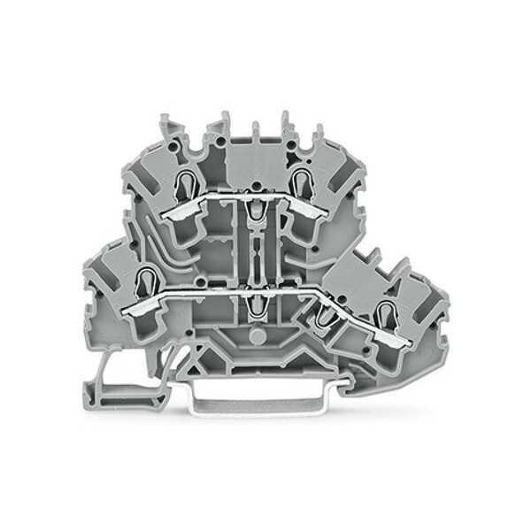 Wago DOUBLE DECK TERMINAL BLOCK, 22-12AWG GREY, 2002-2201 | Zoro