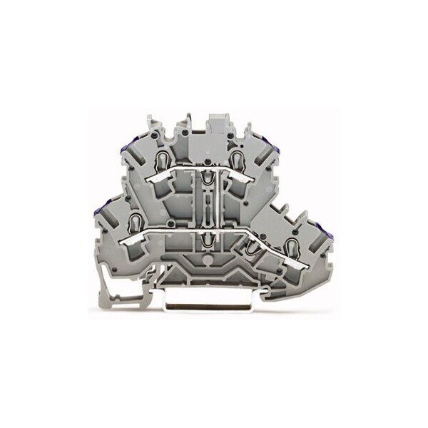 Wago DOUBLE DECKER TERMINAL BLOCK, 4C THROUGH L INTERNAL, GRAY 2002 ...