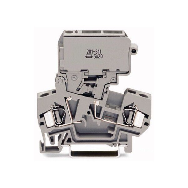 Wago TERMINAL FUSE BLK 28-12 AWG, 110/220V 10A 8MM GRY 5X20MM 374570 | Zoro