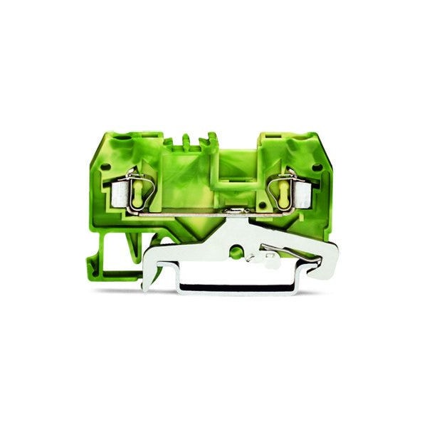 Wago 2-COND GROUND TERMINAL BLOCK, 28-12AWG CAGE CLAMP CONNECTION 280 ...
