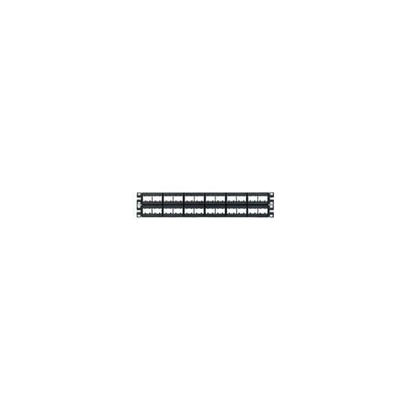 Panduit 48-PORT PANEL UNLOADED, SNAP-IN CFFP4 FACEPLATE, BLK W/OUT ...