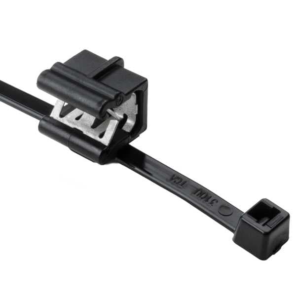 Hellermanntyton CABLE TIE AND EDGE CLIP, 50LB, 8.0" LONG, EC24, PANEL ...
