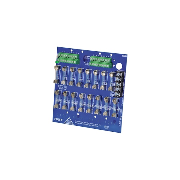 Altronix POWER DISTRIBUTION UNIT, CONVERTS 1 AC/DC INPUT INTO 16 PD16W ...