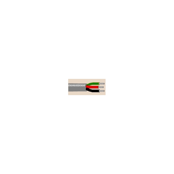 Belden Multi-Conductor Cable, AWM, 22 AWG, 3 C, Chrome, PVC, Stranded ...