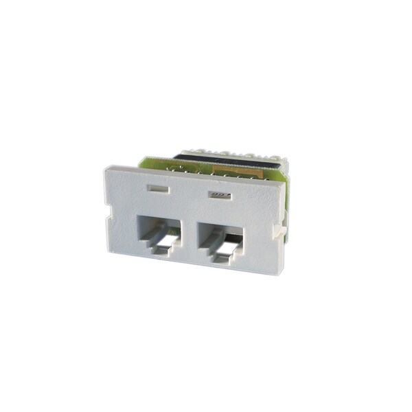 Ortronics 2-PORT MOD JACK 110 8W8P UTP, USOC RJ61X SERIES II, FOG WHITE ...