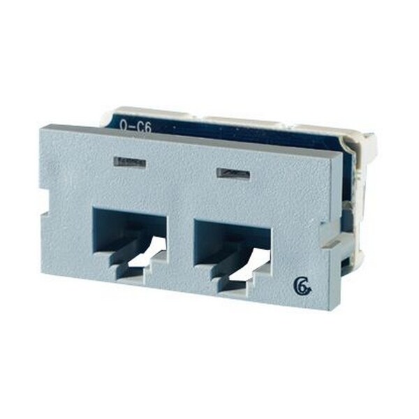 Ortronics CAT6 DUAL RJ45 INSERT, SERIES II WM GRAY, 366950 | Zoro