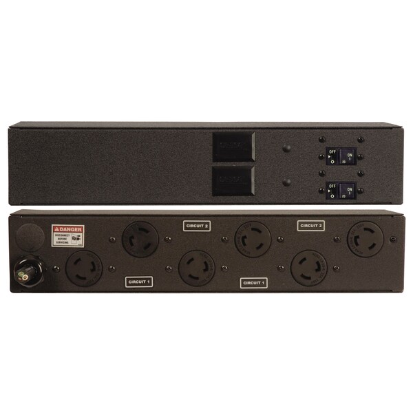 Geist 19" RACKMOUNT POWER STRIP, 6-OUTLET, 30 AMP, 250V, 20 AMP 2XPR060 ...