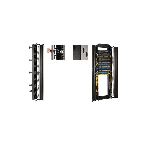 Nvent Hoffman VERTICAL CABLE MANAGER, 7' H X 10" W, DOUBLE SIDED ...