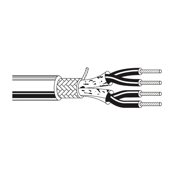 Belden Multi-Conductor Cable, AWM, 15 AWG, 4 C, PVC, Stranded, 300V AC ...
