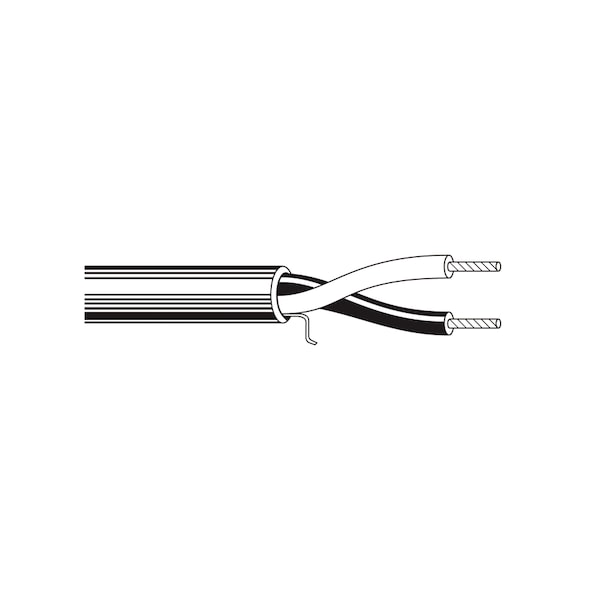 Belden Multi-Conductor Cable, FPLR, 14 AWG, 2 C, Gray, PVC, Stranded ...