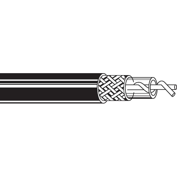 Belden Multi-Conductor Cable, AWM, RG, 22 AWG, 1 C, Black, PVC, Solid ...