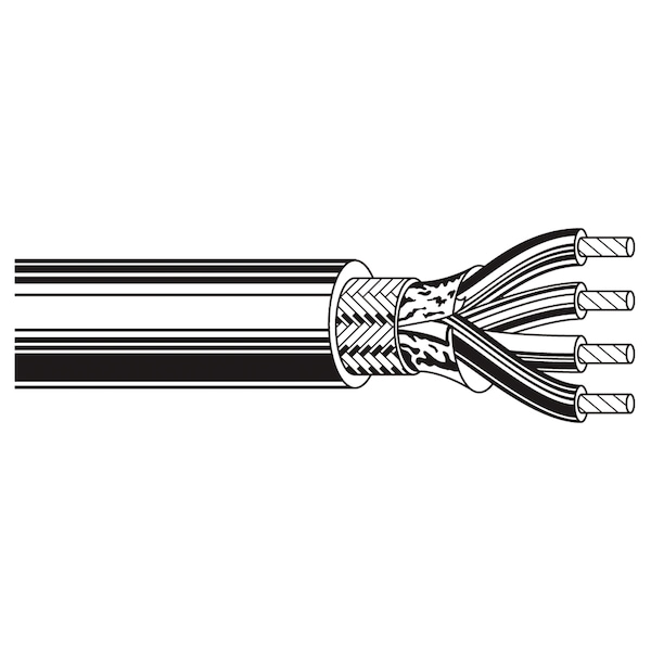 Belden Multi-Conductor Cable, AWM, 22 AWG, 7 C, Chrome, PVC, Stranded ...