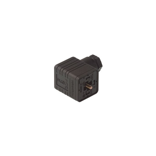 Hirschmann FIELD ATTACH VALVE CONNECTOR, 2 POLES + PE, GDM 2016 BLACK ...