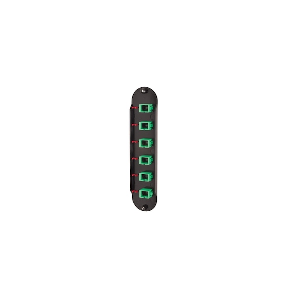 Corning 6 PORT PANEL 8.3/125, WITH 6 SIMPLEX SC APC ADAPTERS, CERAMIC ...