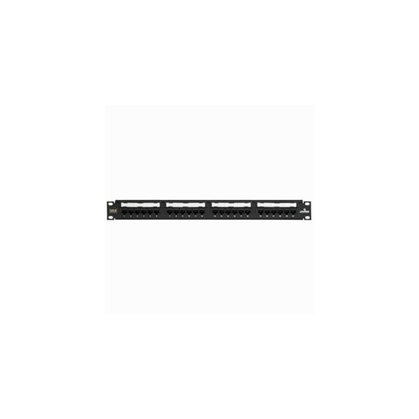 Leviton 24-Port Panel 110-Mod 8W8P, T568A/B Cat6 Extreme 6+, Black 1U ...